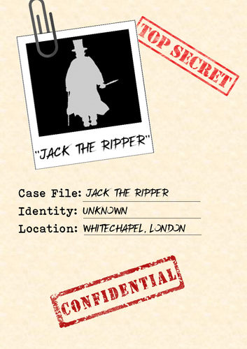 Jack The Ripper Case Files Booklet Teaching Resources