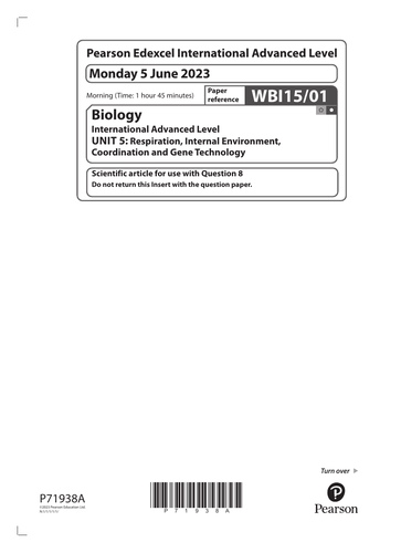 IAL Biology Unit 5 June 2023 Scientific Article Pack: Microbiota gut ...