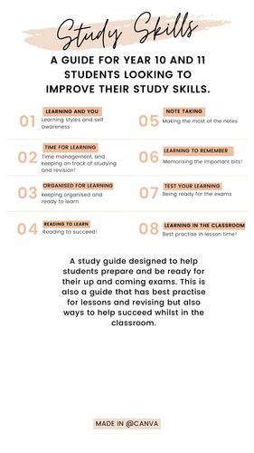 Study Skills Leaflet | Teaching Resources