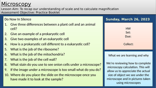 Lesson_microscopy_AQA GCSE | Teaching Resources