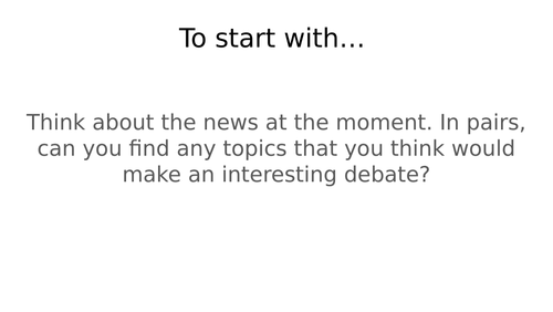 Debate Club 7-week planning and resources (aimed at UKS2) | Teaching ...