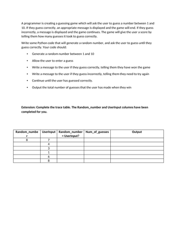 GCSE AQA Exam style Python Question 4 | Teaching Resources GCSE AQA Exam style Python Question 4 | Teaching Resources