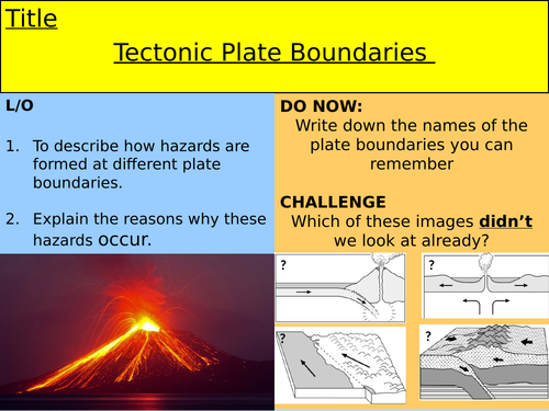 KS3 Geography - Plate boundaries | Teaching Resources