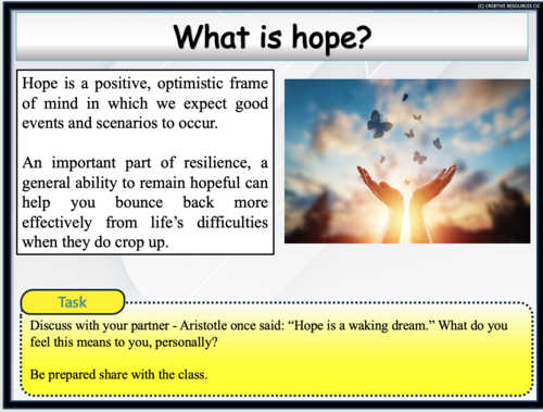 Optimism and Hope | Teaching Resources