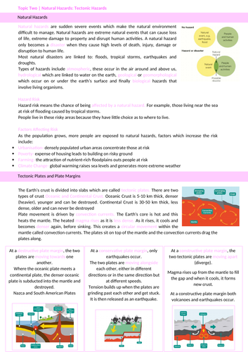 Tectonic Hazards Revision | Teaching Resources