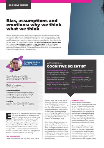 Bias, assumptions and emotions: why we think what we think | Teaching ...