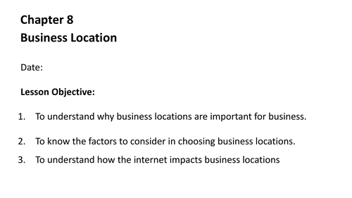 iGCSE Business Topic 1 - Business Activity and Influences on Business ...