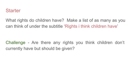 Children's Rights - UNCRC | Teaching Resources