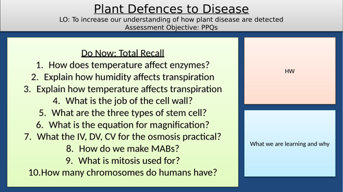 lesson_plant diseases_AQA GCSE bio_sep | Teaching Resources