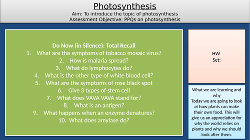 lesson_photosynthesis_AQA GCSE | Teaching Resources