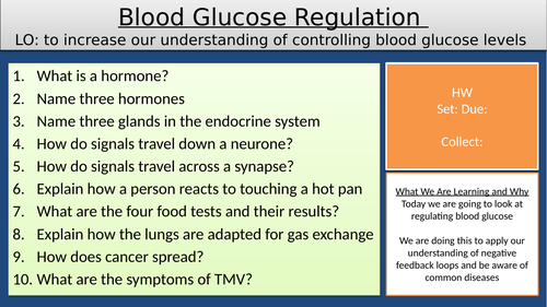 lesson_glucose regulation_AQA GCSE | Teaching Resources