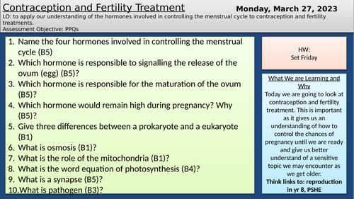 lesson_contraception_AQA GCSE | Teaching Resources