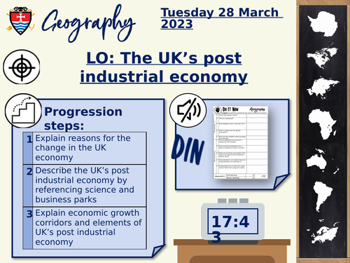 UK Post- Industrial economy and Deindustrialisation, AQA, Geography, 9 ...