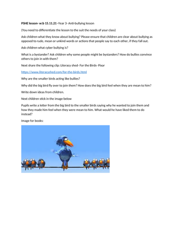 Anti-bullying lessons- Year 1 to Year 6 | Teaching Resources