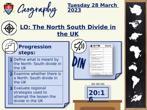 North- South Divide, Geography GCSE, AQA, 9-1 | Teaching Resources