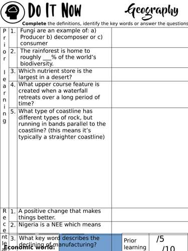 North- South Divide, Geography GCSE, AQA, 9-1 | Teaching Resources