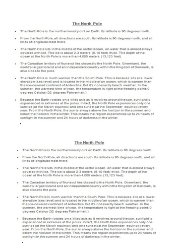 KS3 Geography - The North Pole | Teaching Resources