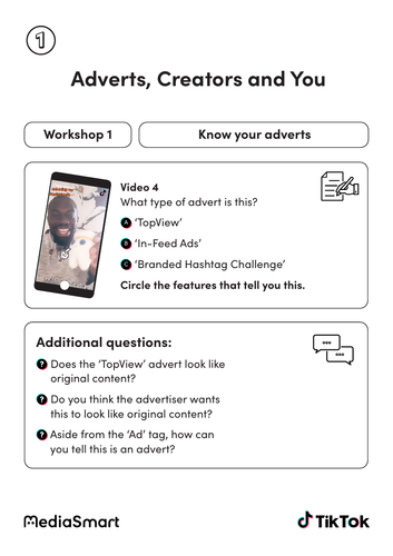 TikTok: Adverts, Creators and You (13-17 yrs) - SEND | Teaching Resources