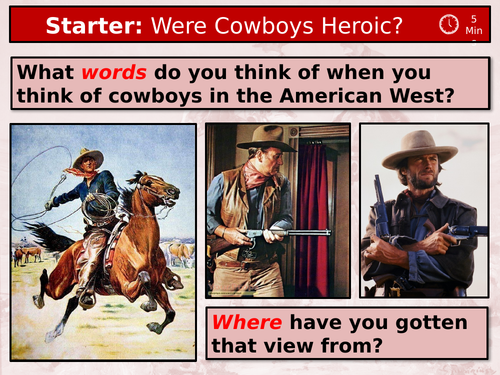 GCSE American West L14 – The Life of Cowboys | Teaching Resources