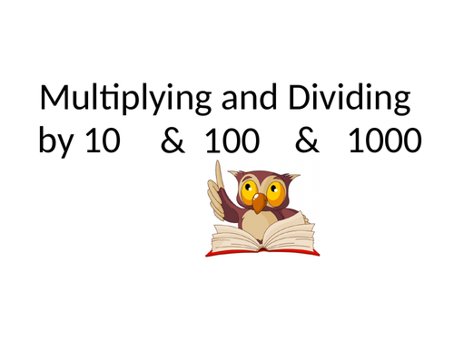 DECIMALS: Multiplying and dividing by 10, 100 & 1000 | Teaching Resources