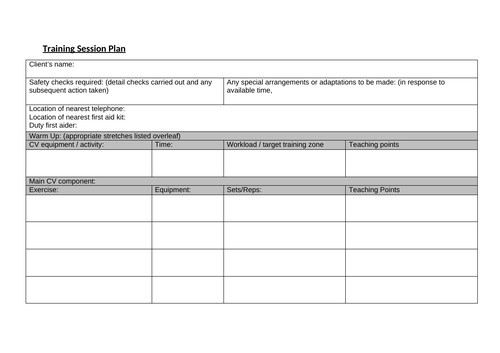 BTEC L3 Sport and Exercise Science - Unit 8 Specialised Fitness ...