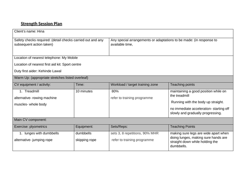 BTEC L3 Sport and Exercise Science - Unit 8 Specialised Fitness ...