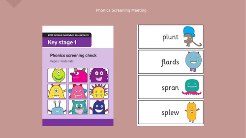 Phonics Screening Test Meeting for Parents | Teaching Resources