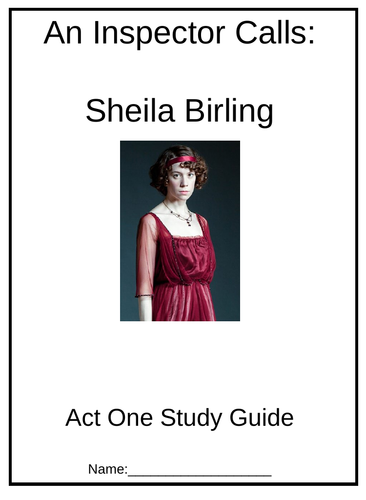 An Inspector Calls Booklet 2: Sheila | Teaching Resources