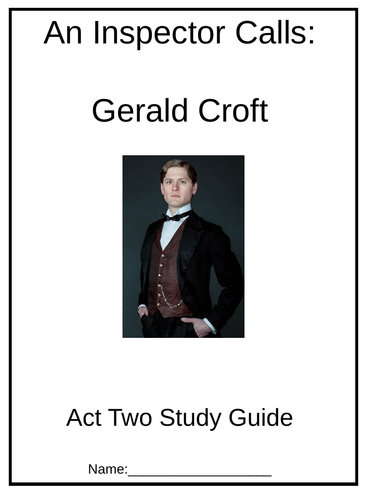 An Inspector Calls Booklet 3: Gerald | Teaching Resources