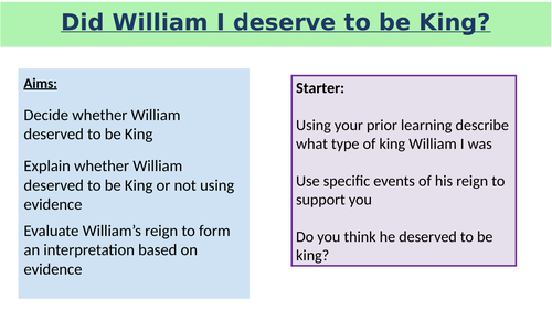 KS3 Norman Conquest of England 1066 SOW | Teaching Resources