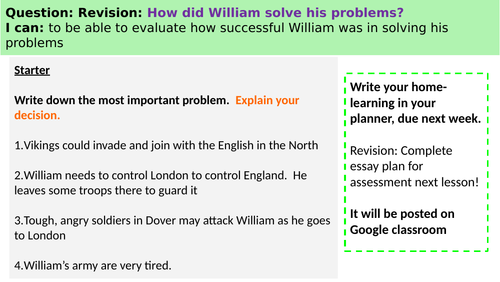 KS3 Norman Conquest of England 1066 SOW | Teaching Resources