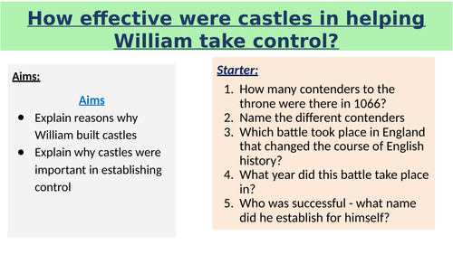 KS3 Norman Conquest of England 1066 SOW | Teaching Resources