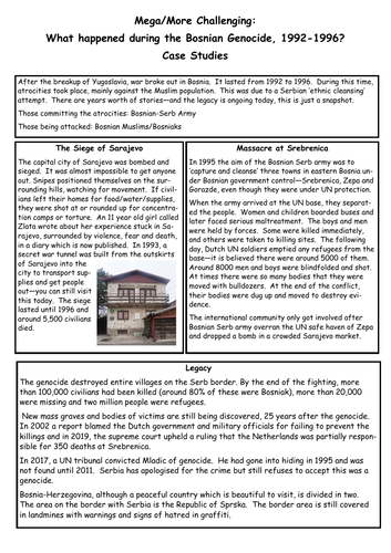 Bosnian Genocide | Teaching Resources