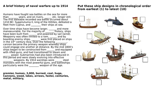 Naval warfare through the 20th Century | Teaching Resources