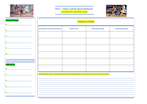 BTEC Level 2: Unit 1 Fitness and Sport | Teaching Resources