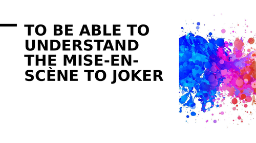 Joker Film Studies Lesson on Mise-En-Scene | Teaching Resources