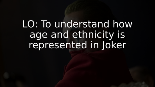 Joker Film Studies 2 lessons on Representation | Teaching Resources
