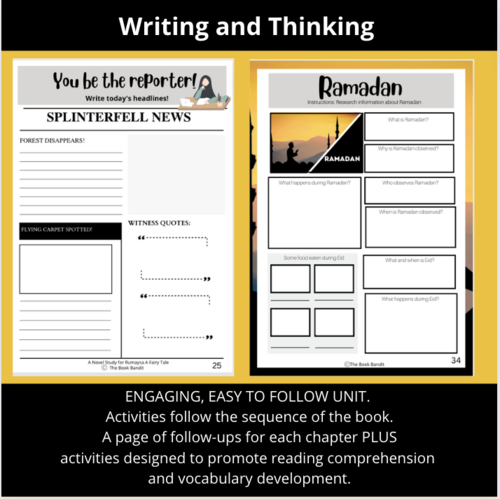 RUMAYSA A Fairy Tale NOVEL STUDY and Reading Comprehension | Teaching ...