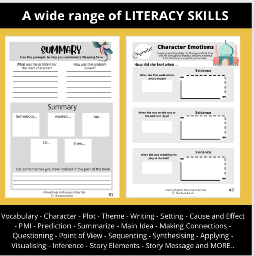 RUMAYSA A Fairy Tale NOVEL STUDY and Reading Comprehension | Teaching ...