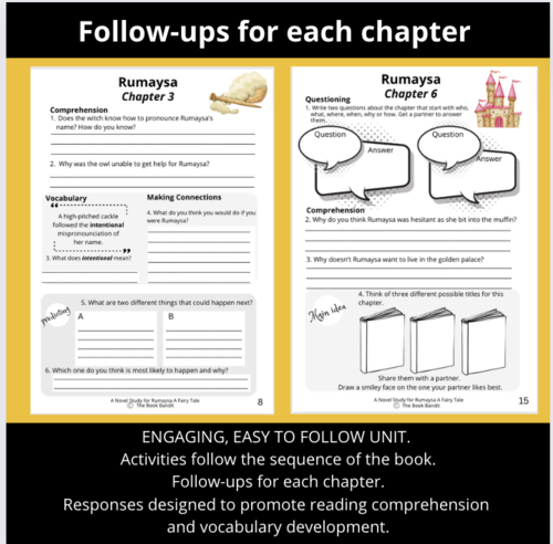 RUMAYSA A Fairy Tale NOVEL STUDY and Reading Comprehension | Teaching ...