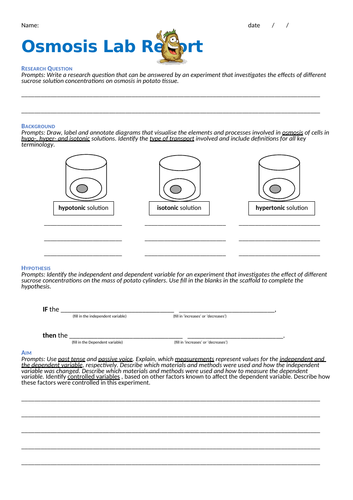 Biology: Virtual Experiment (Osmosis) | Teaching Resources