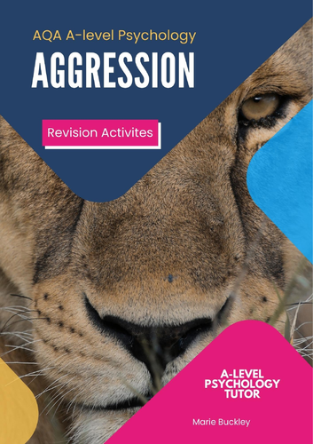Aggression | Revision activity booklet | AQA Psychology | Teaching ...