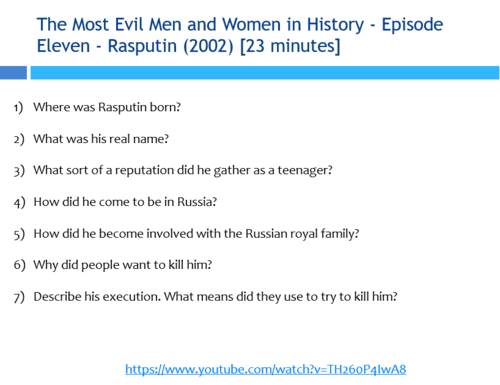 Modern History – Russia 1905-1920: Unit Introduction PowerPoint ...
