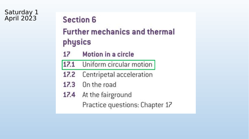 AQA A LEVEL PHYSICS C17 CIRCULAR MOTION - FULL CHAPTER LESSONS ...