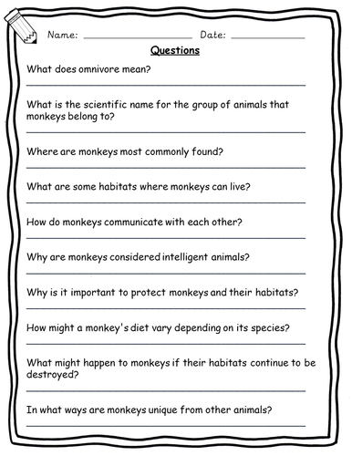 English Reading Comprehensions - Animal Non-fiction worksheets with ...