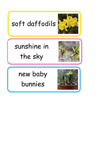 Year 1/2 Signs of Spring Acrostics Poem, English, Science | Teaching ...