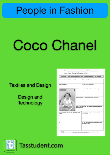 People in Fashion Design - Coco Chanel | Teaching Resources