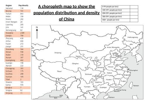 KS3 Geography - China - Population Distribution | Teaching Resources
