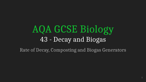 AQA GCSE Biology Presentations Chapter 7 - Ecology | Teaching Resources AQA GCSE Biology Presentations Chapter 7 - Ecology | Teaching Resources