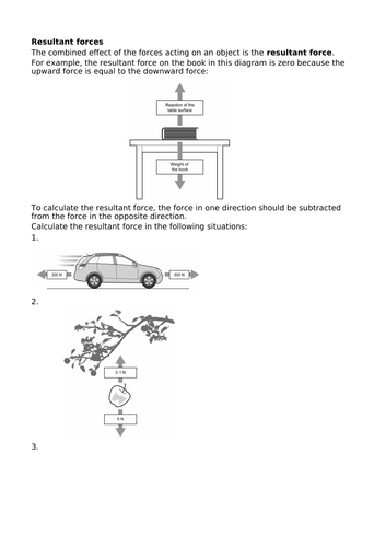 Physics - Resultant Forces | Teaching Resources